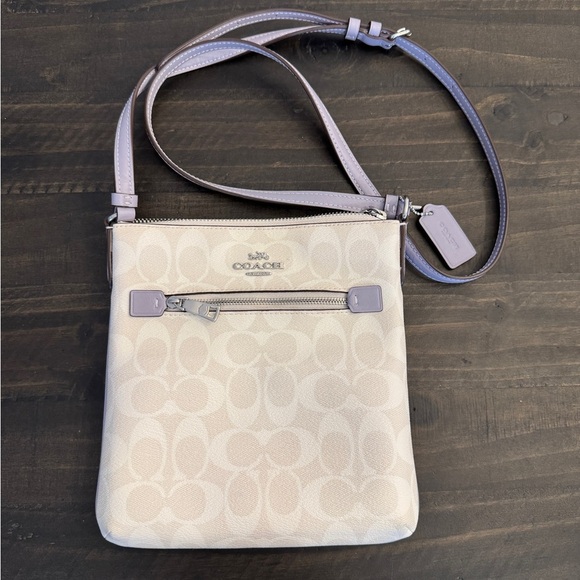 Coach | Bags | Coach Mini Rowan File Bag Coated Canvas Chalk Mist ...